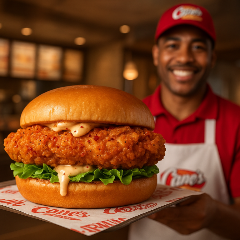 Spicy Chicken Sandwich at Raising Cane’s | Bold and Crispy